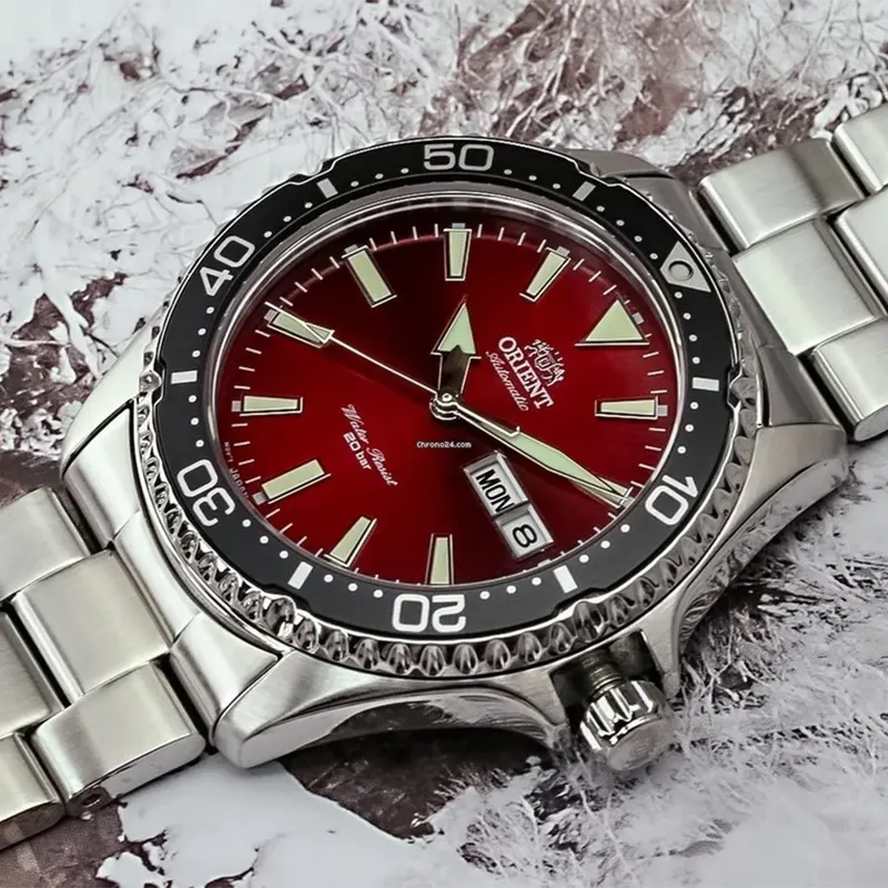 Orient Kamasu Maroon Dial Men's Watch | RA-AA0003R19B