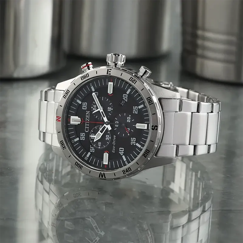 Citizen Eco-Drive Chronograph Black Dial Men's Watch | AT2520-89E