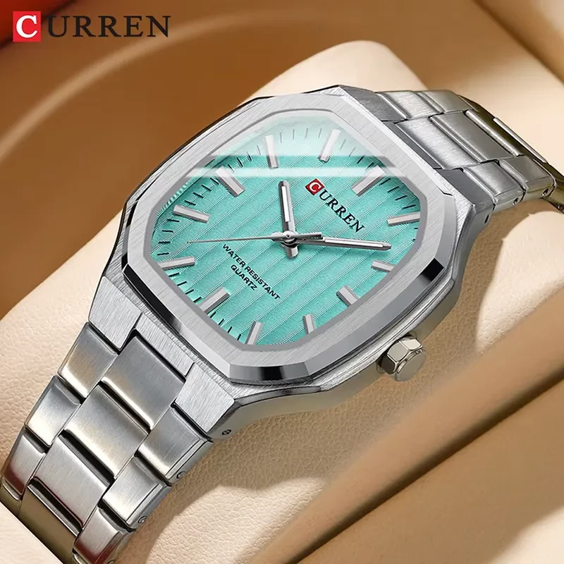 Curren Fashion Tiffany Dial Silver-tone Men's Watch | 8457