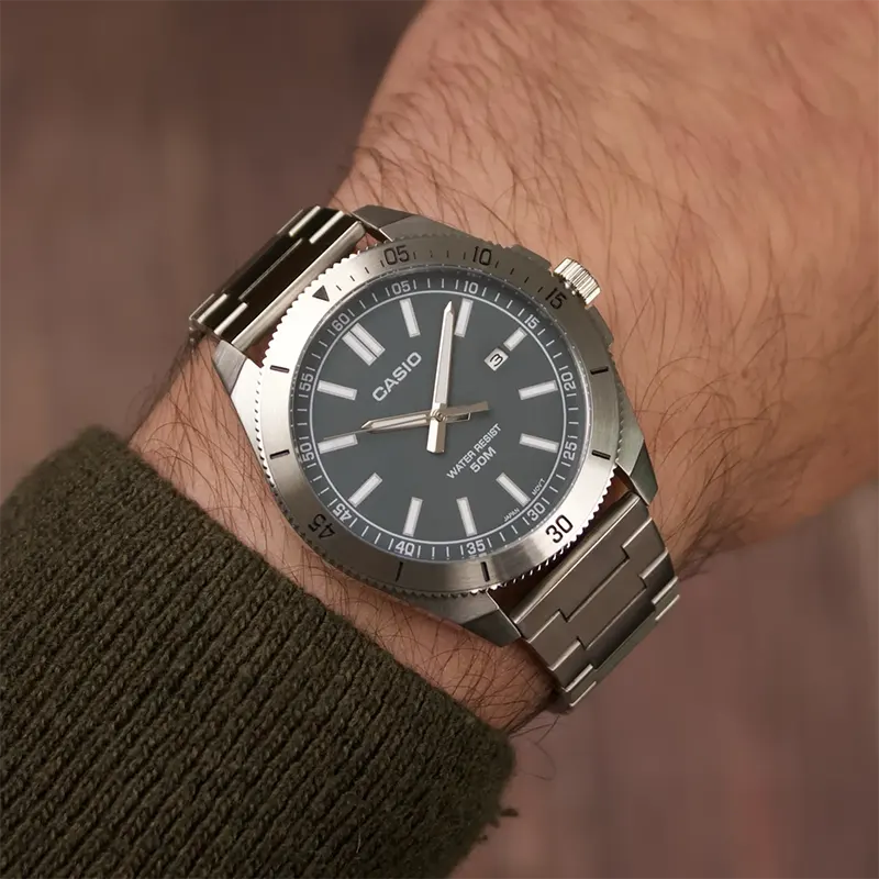 Casio Enticer MTP-B155D-3EV Grey Dial Men's Watch